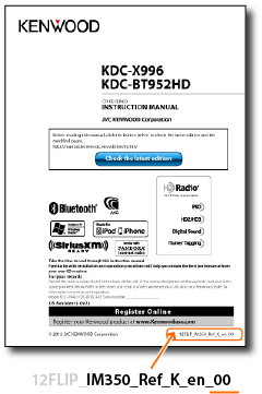 IM350 | Manual Information | Kenwood